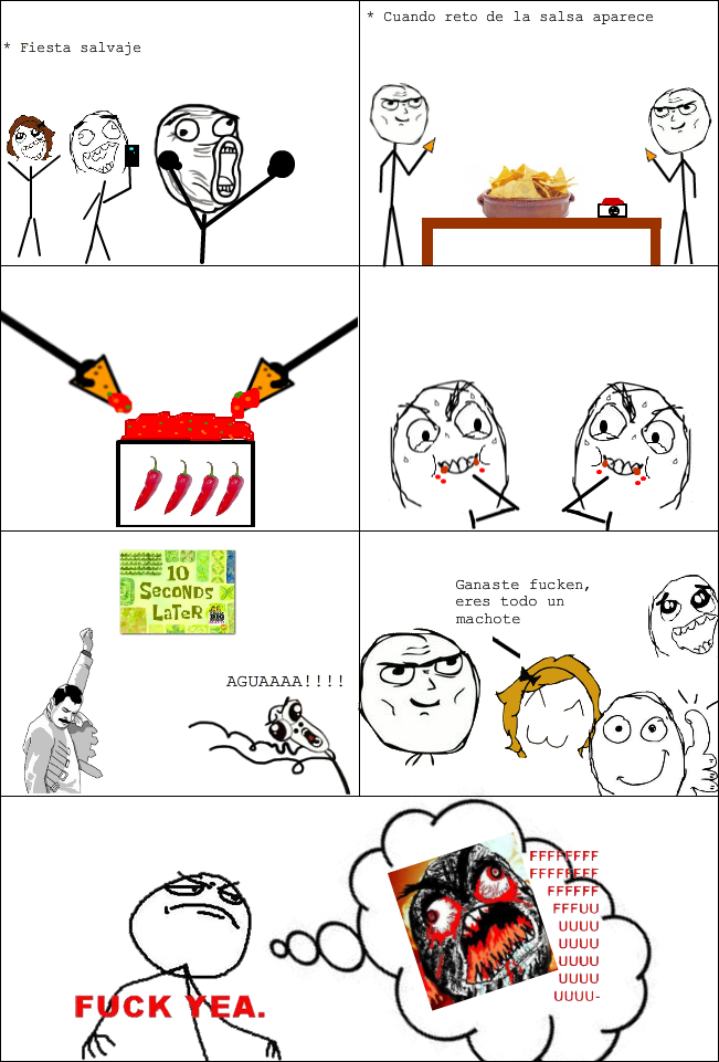 EL RETO DE LA SALSA PICANTE - Meme subido por Paulgarka :) Memedroid