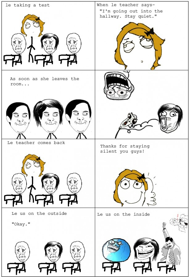 when the teacher leaves class - Meme by Explosionz :) Memedroid