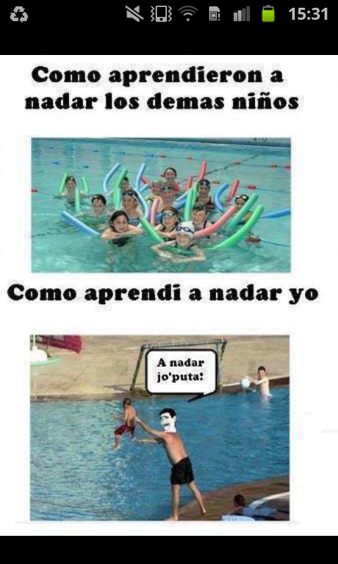 como aprendi a nadar - Meme subido por paolaalija33 :) Memedroid