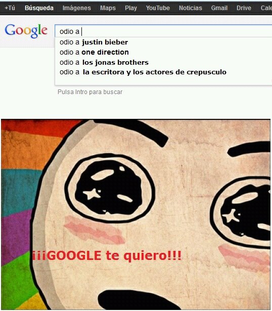 te amo google - Meme subido por alanv :) Memedroid